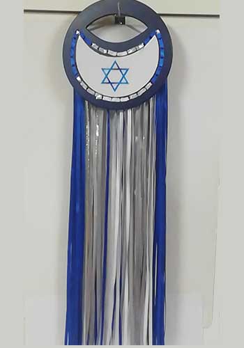 Aro de gloria azul con estrella de David y borde plateado – Libreria ...